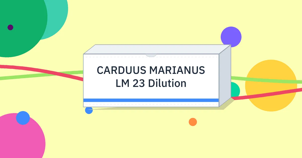 Symbolbild: Packung mit der Aufschrift CARDUUS MARIANUS LM 23 Dilution (PZN 12810885) – Verfügbarkeit und Bezug in Apotheken in Frankfurt am Main