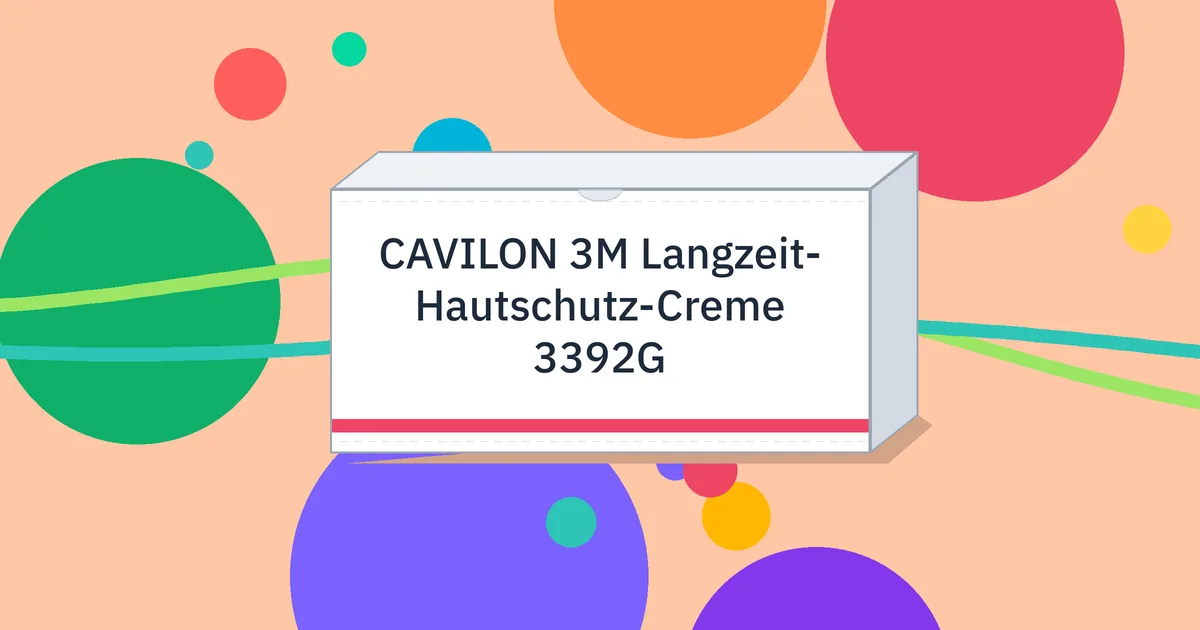 Symbolbild: Packung mit der Aufschrift CAVILON 3M Langzeit-Hautschutz-Creme 3392G (PZN 17512098) – Verfügbarkeit und Bezug in Apotheken in Frankfurt am Main