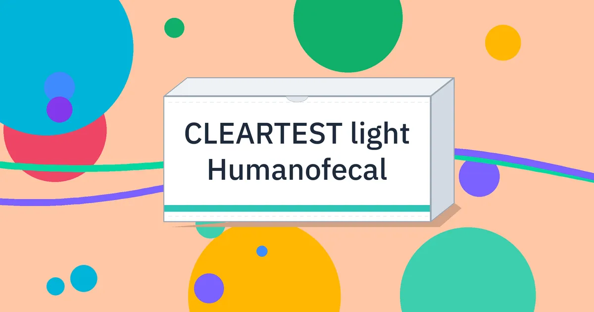 Symbolbild: Packung mit der Aufschrift CLEARTEST light Humanofecal (PZN 18761797) – Verfügbarkeit und Bezug in Apotheken in Frankfurt am Main