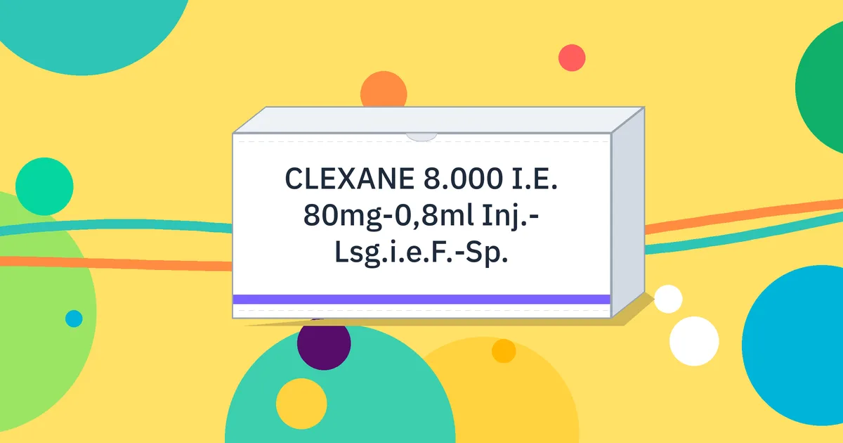 Symbolbild: Packung mit der Aufschrift CLEXANE 8.000 I.E. 80mg-0,8ml Inj.-Lsg.i.e.F.-Sp. (PZN 16242099) – Verfügbarkeit und Bezug in Apotheken in Frankfurt am Main