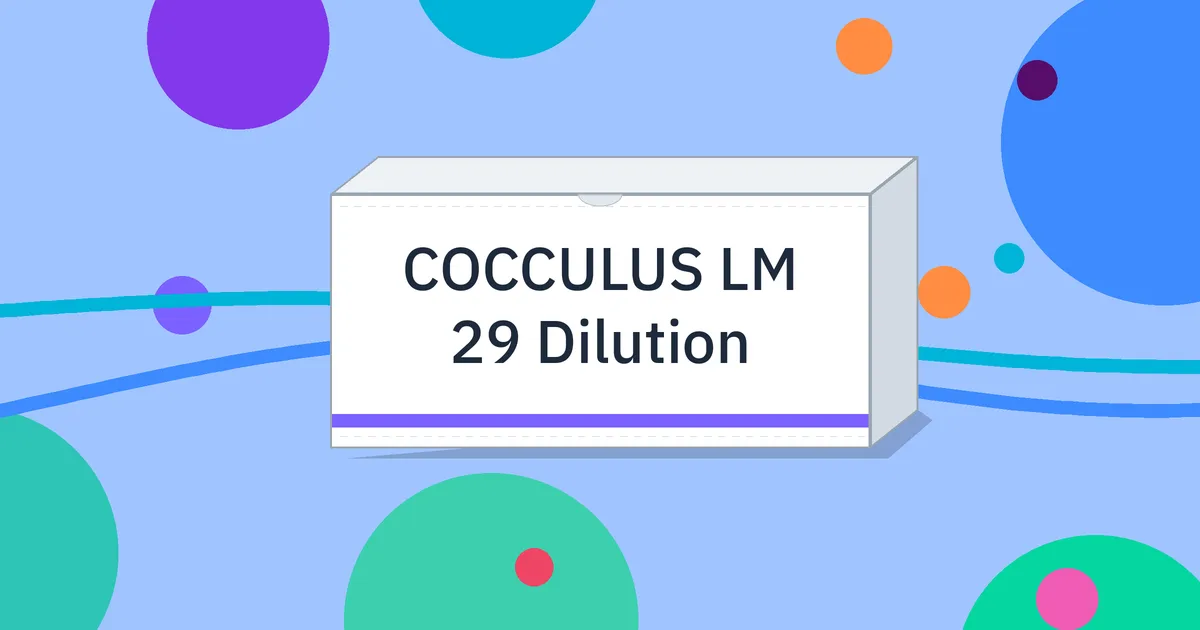 Symbolbild: Packung mit der Aufschrift COCCULUS LM 29 Dilution (PZN 12825154) – Verfügbarkeit und Bezug in Apotheken in Frankfurt am Main