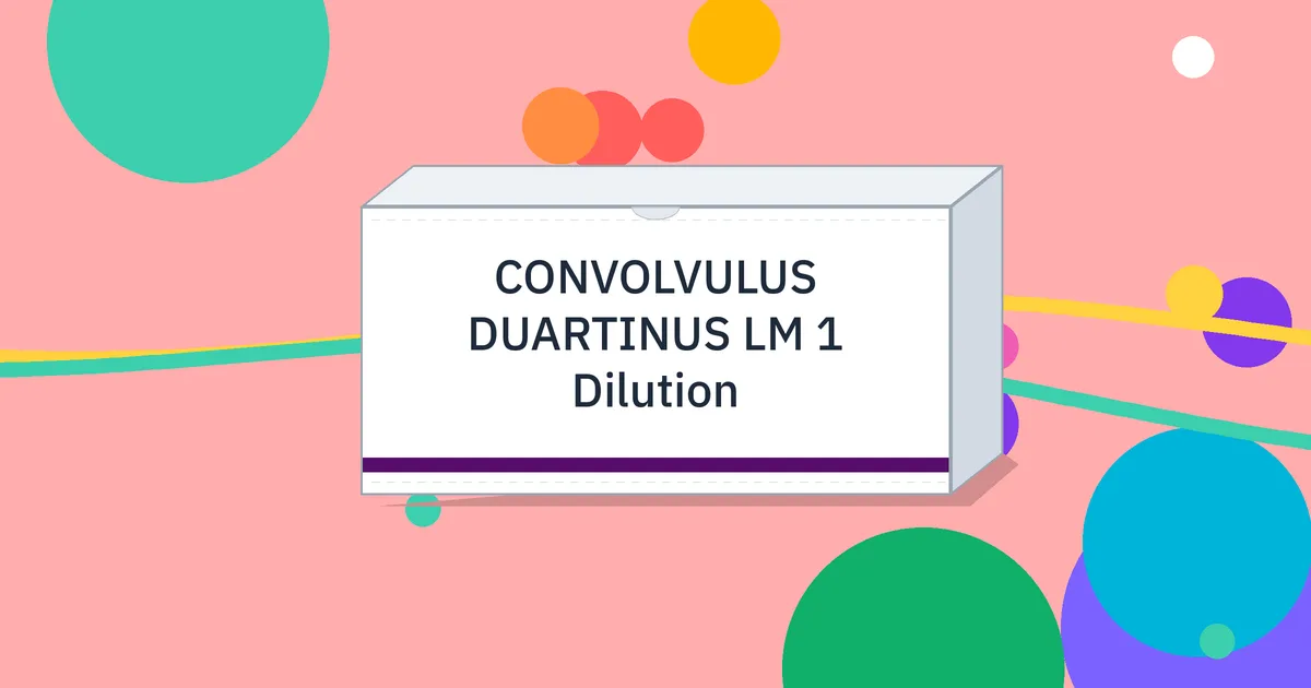 Symbolbild: Packung mit der Aufschrift CONVOLVULUS DUARTINUS LM 1 Dilution (PZN 13450495) – Verfügbarkeit und Bezug in Apotheken in Frankfurt am Main