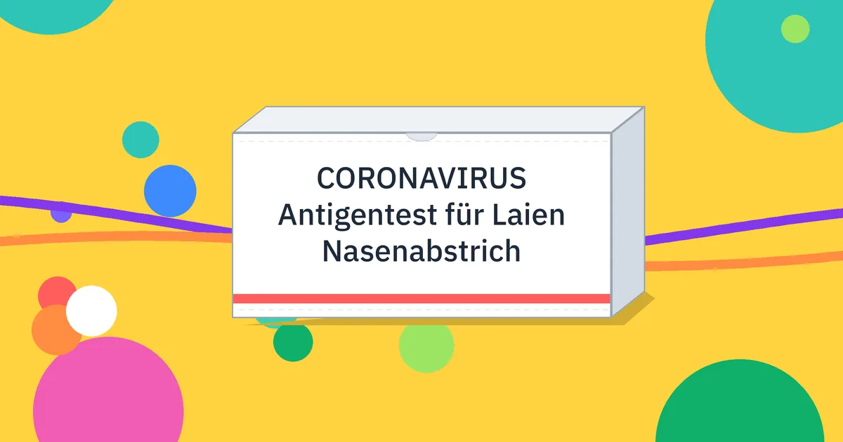 Symbolbild: Packung mit der Aufschrift CORONAVIRUS Antigentest für Laien Nasenabstrich (PZN 17367377) – Verfügbarkeit und Bezug in Apotheken in Frankfurt am Main