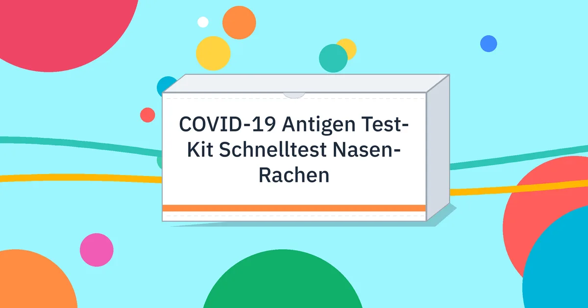 Symbolbild: Packung mit der Aufschrift COVID-19 Antigen Test-Kit Schnelltest Nasen-Rachen (PZN 16931516) – Verfügbarkeit und Bezug in Apotheken in Frankfurt am Main