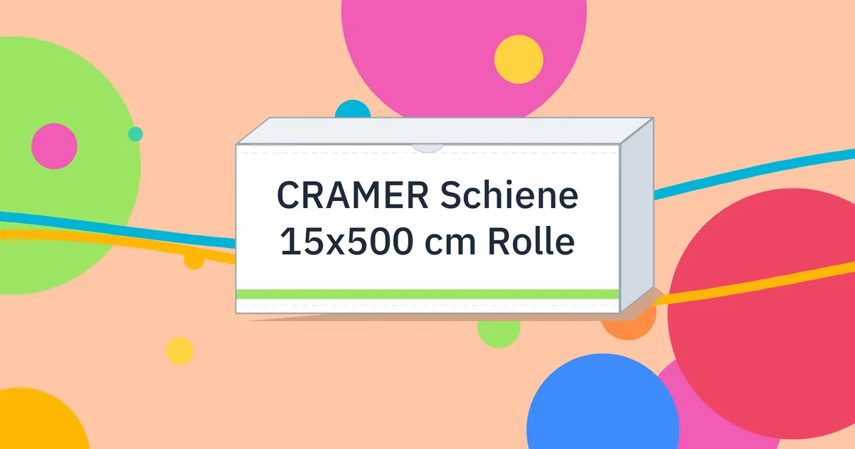 Symbolbild: Packung mit der Aufschrift CRAMER Schiene 15x500 cm Rolle (PZN 07004403) – Verfügbarkeit und Bezug in Apotheken in Frankfurt am Main