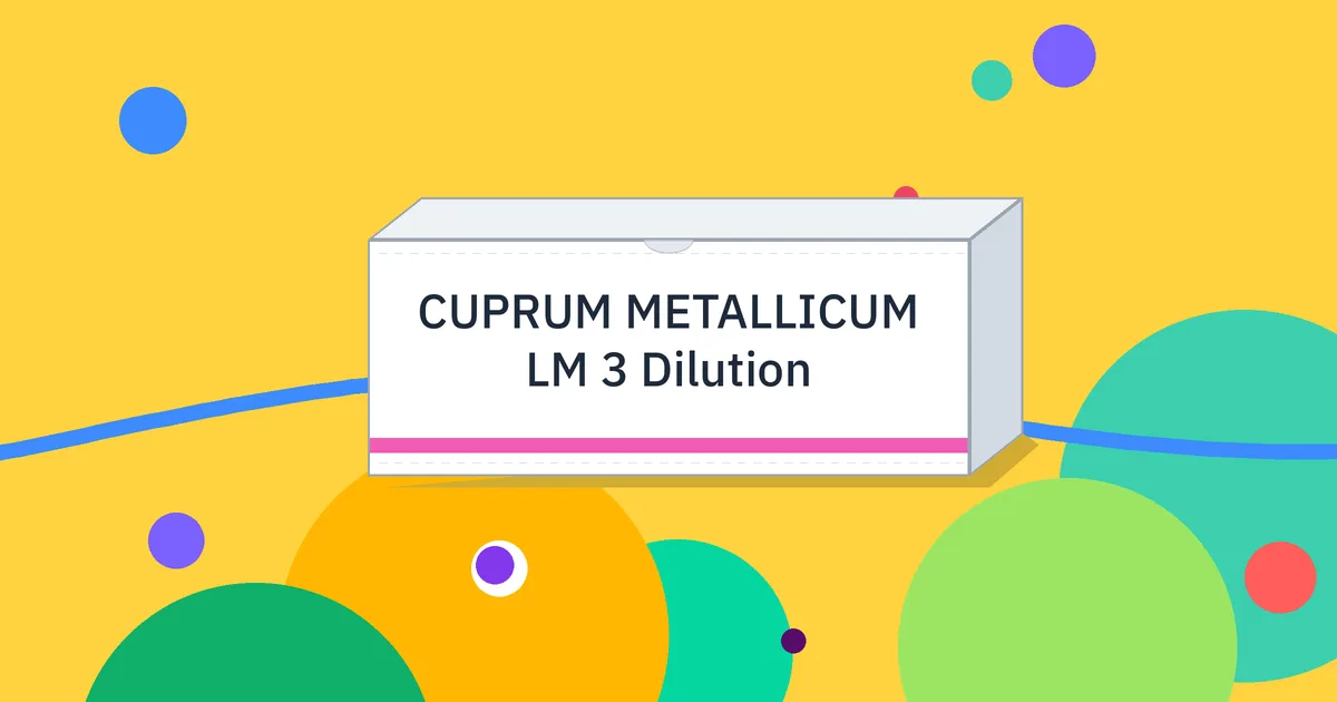 Symbolbild: Packung mit der Aufschrift CUPRUM METALLICUM LM 3 Dilution (PZN 12838079) – Verfügbarkeit und Bezug in Apotheken in Frankfurt am Main