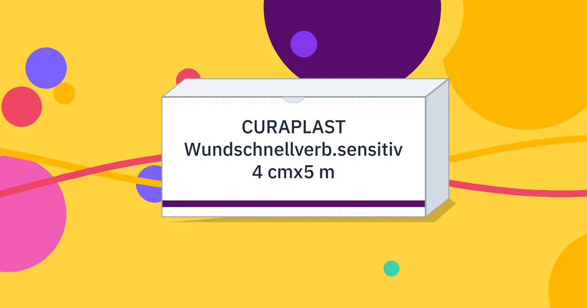 Symbolbild: Packung mit der Aufschrift CURAPLAST Wundschnellverb.sensitiv 4 cmx5 m (PZN 15997619) – Verfügbarkeit und Bezug in Apotheken in Frankfurt am Main