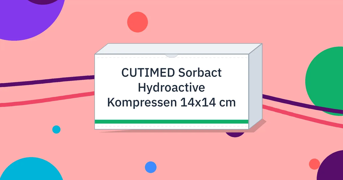 Symbolbild: Packung mit der Aufschrift CUTIMED Sorbact Hydroactive Kompressen 14x14 cm (PZN 17282497) – Verfügbarkeit und Bezug in Apotheken in Frankfurt am Main