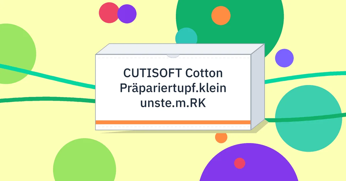 Symbolbild: Packung mit der Aufschrift CUTISOFT Cotton Präpariertupf.klein unste.m.RK (PZN 03902080) – Verfügbarkeit und Bezug in Apotheken in Frankfurt am Main