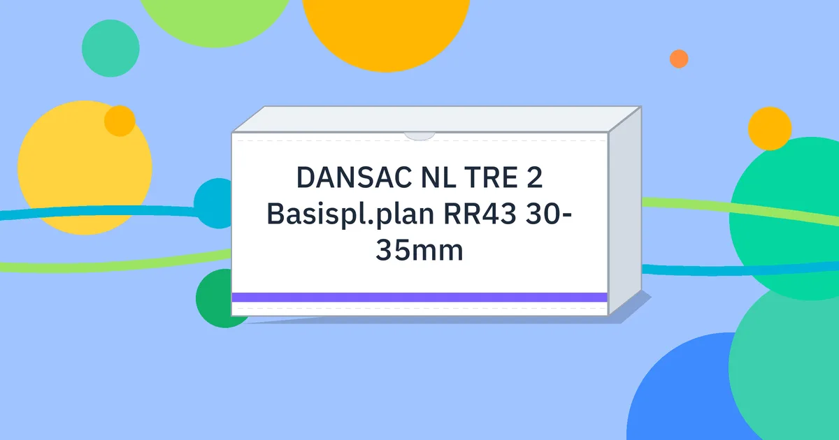 Symbolbild: Packung mit der Aufschrift DANSAC NL TRE 2 Basispl.plan RR43 30-35mm (PZN 15302681) – Verfügbarkeit und Bezug in Apotheken in Frankfurt am Main