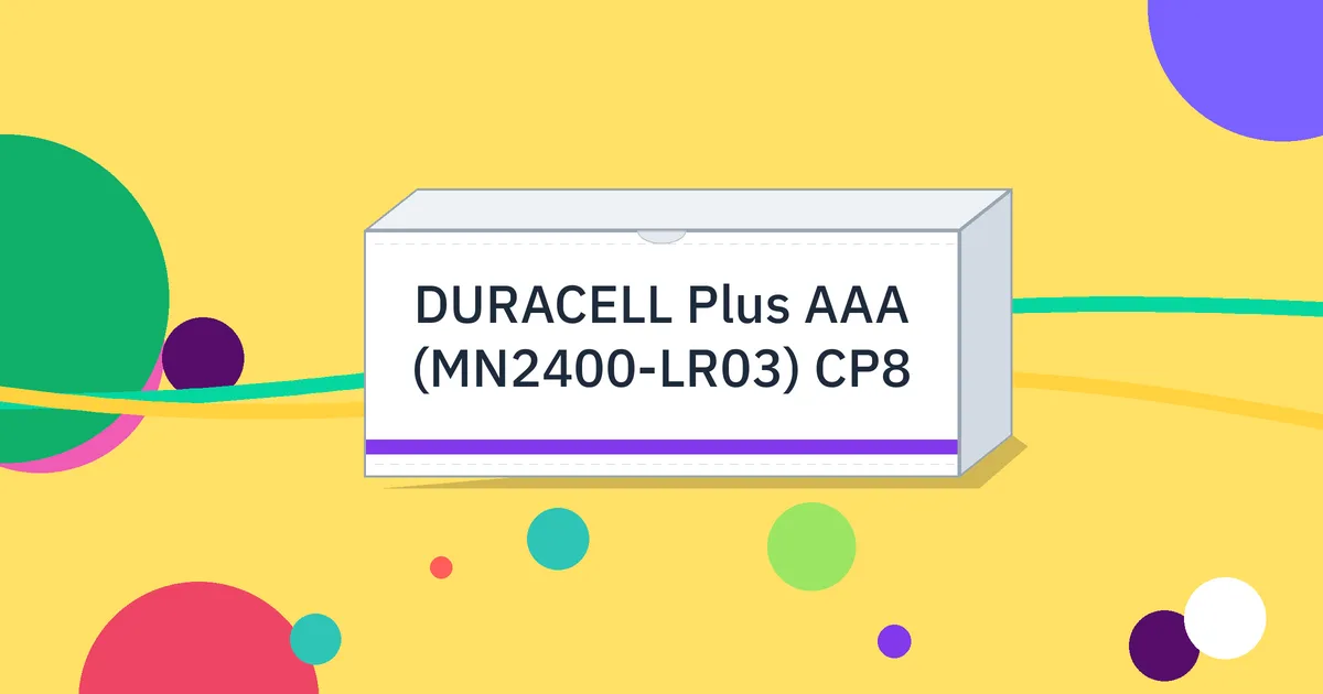 Symbolbild: Packung mit der Aufschrift DURACELL Plus AAA (MN2400-LR03) CP8 (PZN 17435713) – Verfügbarkeit und Bezug in Apotheken in Frankfurt am Main