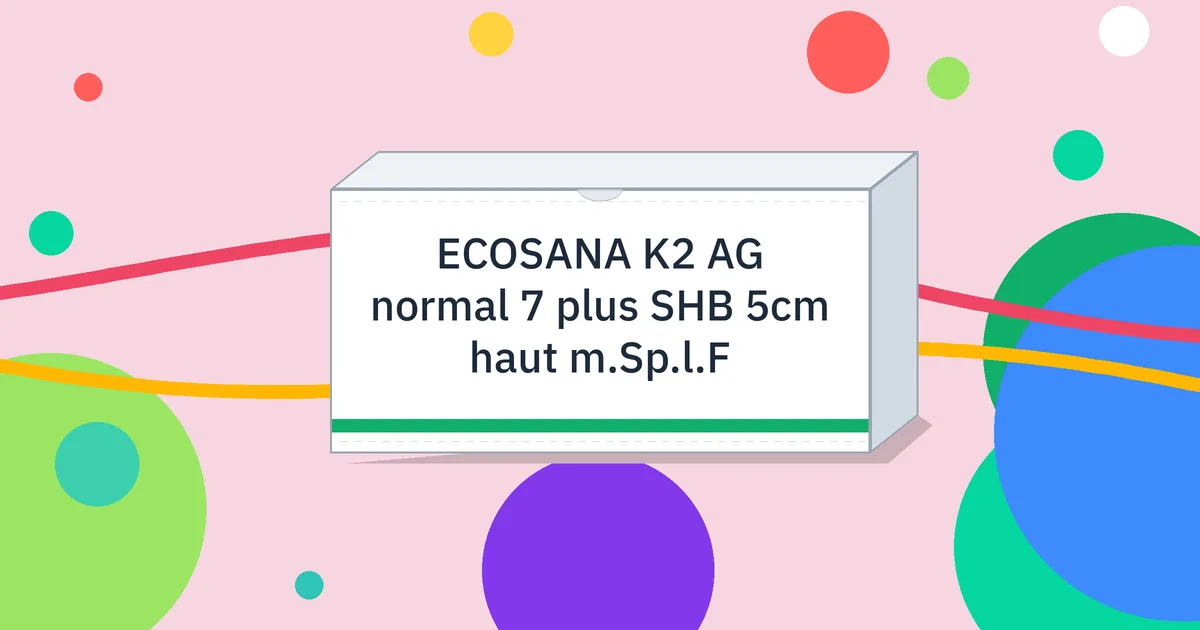 Symbolbild: Packung mit der Aufschrift ECOSANA K2 AG normal 7 plus SHB 5cm haut m.Sp.l.F (PZN 10957650) – Verfügbarkeit und Bezug in Apotheken in Frankfurt am Main