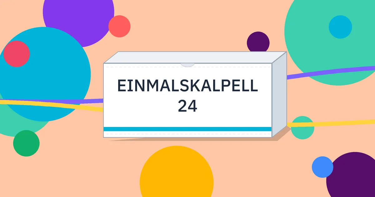 Symbolbild: Packung mit der Aufschrift EINMALSKALPELL 24 (PZN 17440973) – Verfügbarkeit und Bezug in Apotheken in Frankfurt am Main