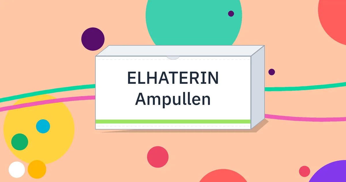 Symbolbild: Packung mit der Aufschrift ELHATERIN Ampullen (PZN 04190090) – Verfügbarkeit und Bezug in Apotheken in Frankfurt am Main