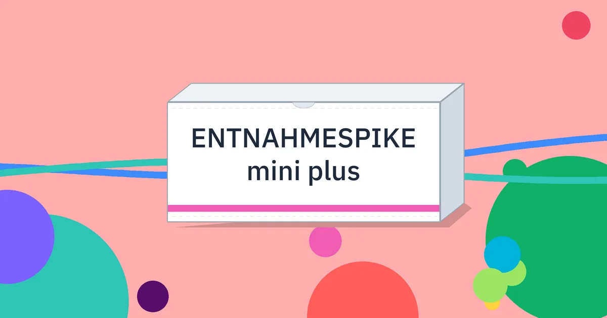 Symbolbild: Packung mit der Aufschrift ENTNAHMESPIKE mini plus (PZN 09291602) – Verfügbarkeit und Bezug in Apotheken in Frankfurt am Main