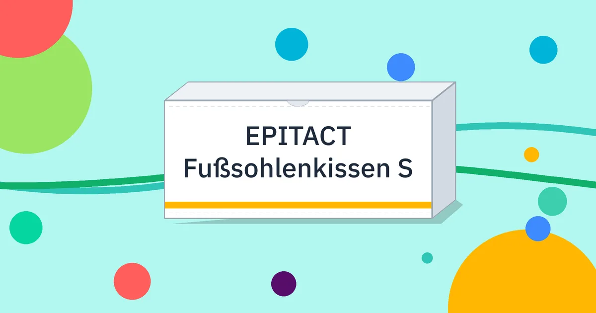 Symbolbild: Packung mit der Aufschrift EPITACT Fußsohlenkissen S (PZN 14290326) – Verfügbarkeit und Bezug in Apotheken in Frankfurt am Main