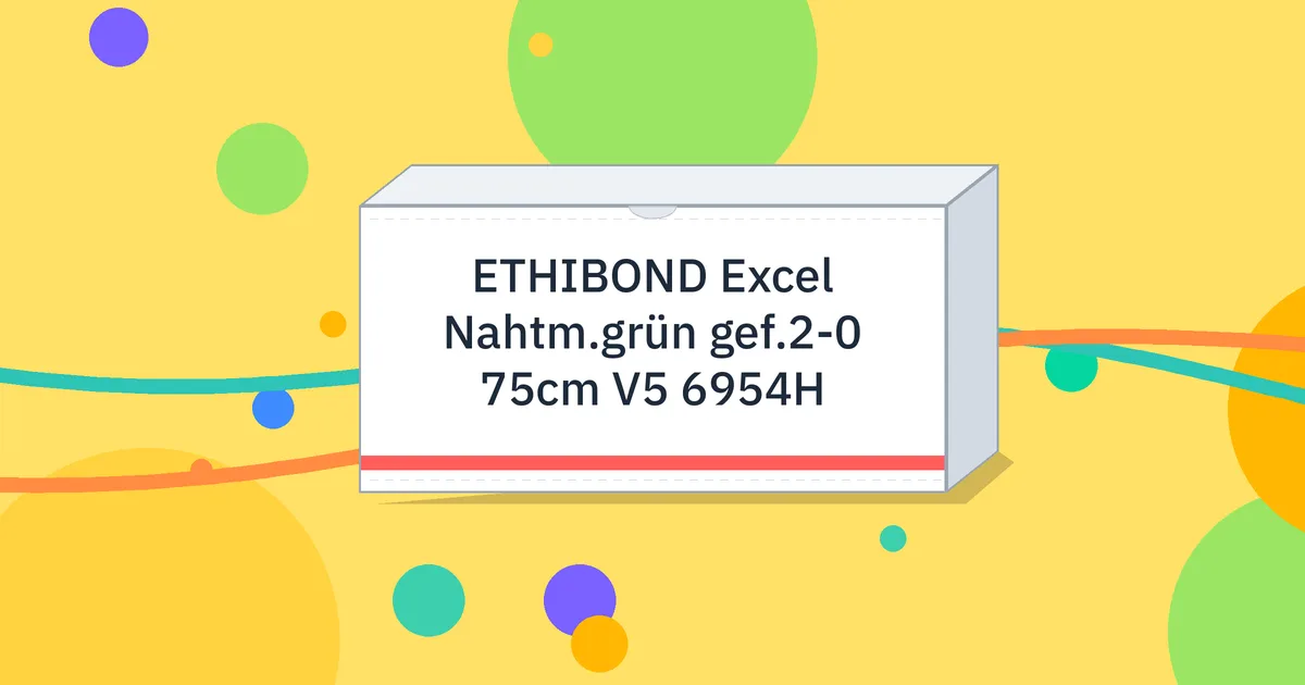 Symbolbild: Packung mit der Aufschrift ETHIBOND Excel Nahtm.grün gef.2-0 75cm V5 6954H (PZN 16250259) – Verfügbarkeit und Bezug in Apotheken in Frankfurt am Main