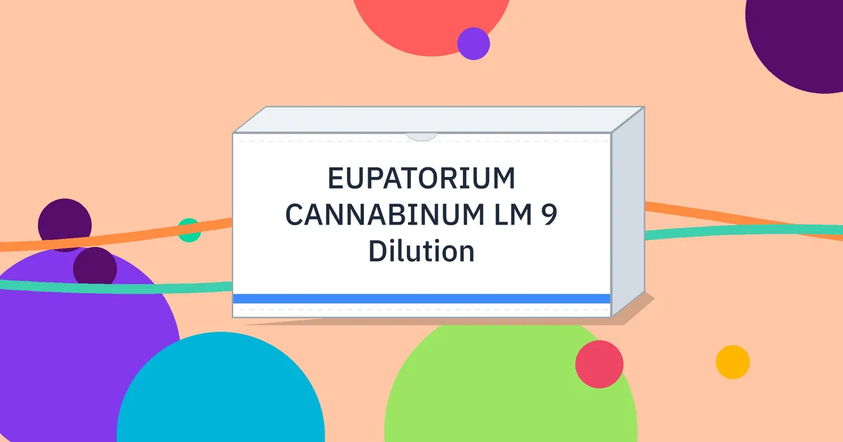 Symbolbild: Packung mit der Aufschrift EUPATORIUM CANNABINUM LM 9 Dilution (PZN 12845725) – Verfügbarkeit und Bezug in Apotheken in Frankfurt am Main