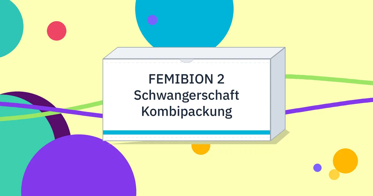 Symbolbild: Packung mit der Aufschrift FEMIBION 2 Schwangerschaft Kombipackung (PZN 15200029) – Verfügbarkeit und Bezug in Apotheken in Frankfurt am Main
