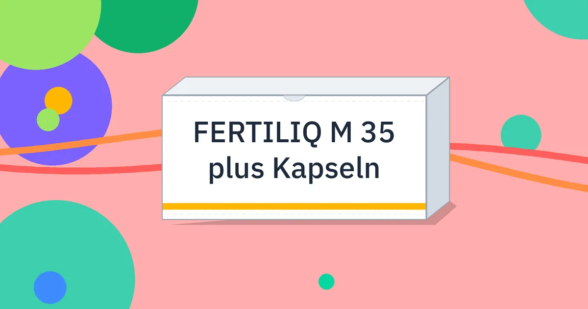 Symbolbild: Packung mit der Aufschrift FERTILIQ M 35 plus Kapseln (PZN 20082052) – Verfügbarkeit und Bezug in Apotheken in Frankfurt am Main