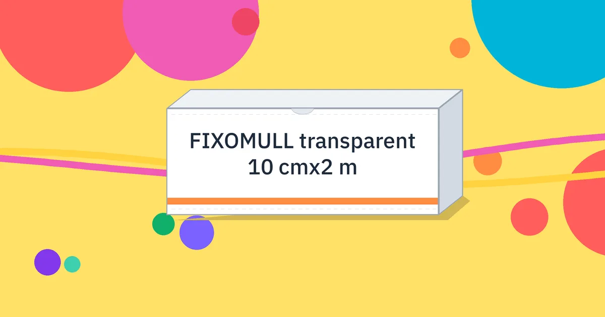 Symbolbild: Packung mit der Aufschrift FIXOMULL transparent 10 cmx2 m (PZN 17309026) – Verfügbarkeit und Bezug in Apotheken in Frankfurt am Main