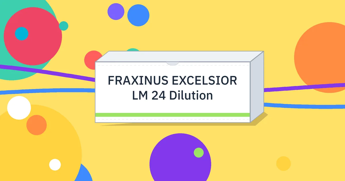 Symbolbild: Packung mit der Aufschrift FRAXINUS EXCELSIOR LM 24 Dilution (PZN 13492157) – Verfügbarkeit und Bezug in Apotheken in Frankfurt am Main