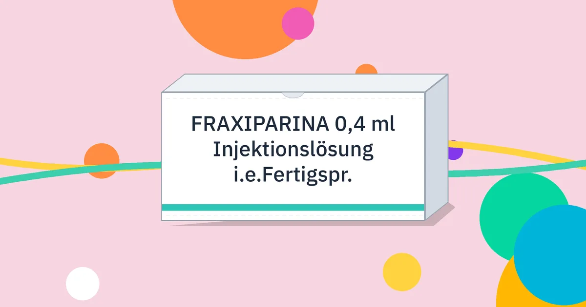 Symbolbild: Packung mit der Aufschrift FRAXIPARINA 0,4 ml Injektionslösung i.e.Fertigspr. (PZN 01975502) – Verfügbarkeit und Bezug in Apotheken in Frankfurt am Main