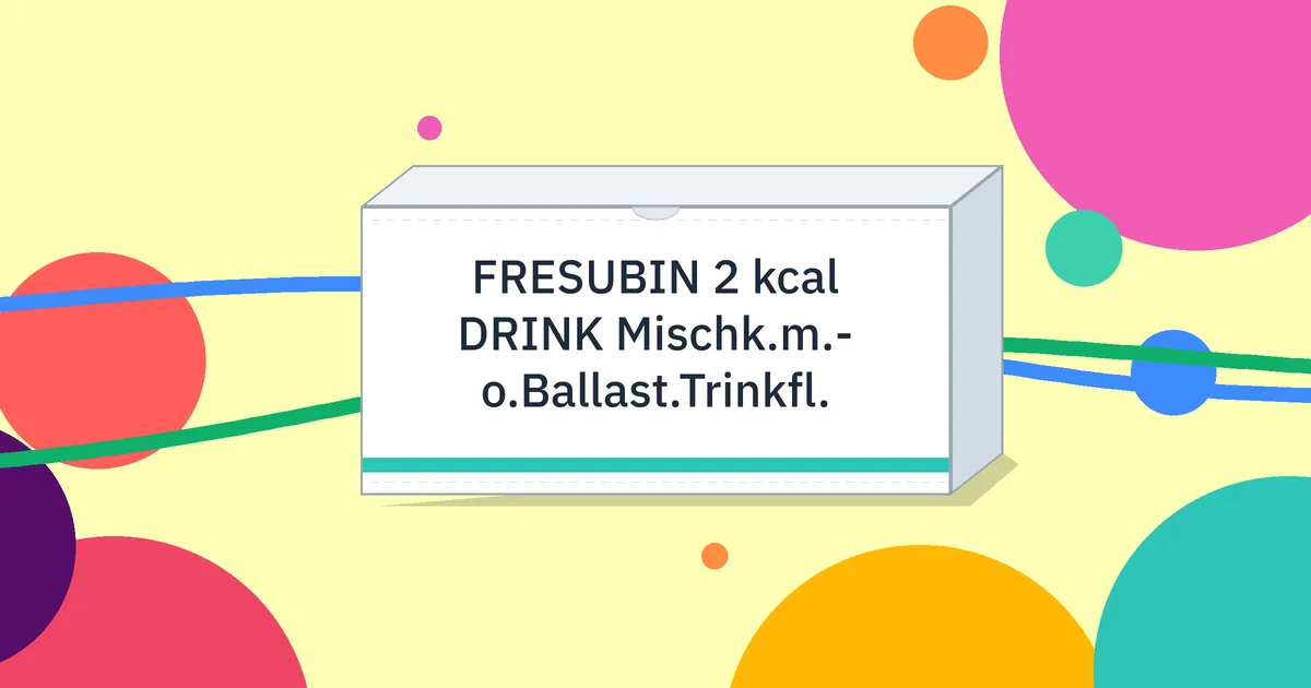 Symbolbild: Packung mit der Aufschrift FRESUBIN 2 kcal DRINK Mischk.m.-o.Ballast.Trinkfl. (PZN 14359911) – Verfügbarkeit und Bezug in Apotheken in Frankfurt am Main