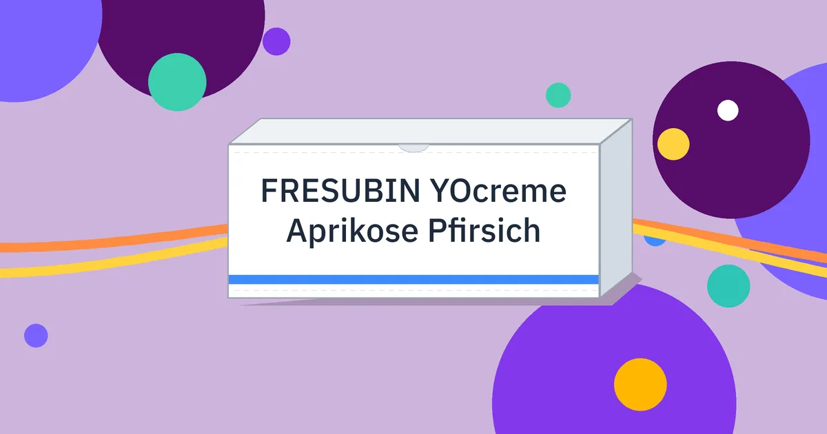 Symbolbild: Packung mit der Aufschrift FRESUBIN YOcreme Aprikose Pfirsich (PZN 09510145) – Verfügbarkeit und Bezug in Apotheken in Frankfurt am Main
