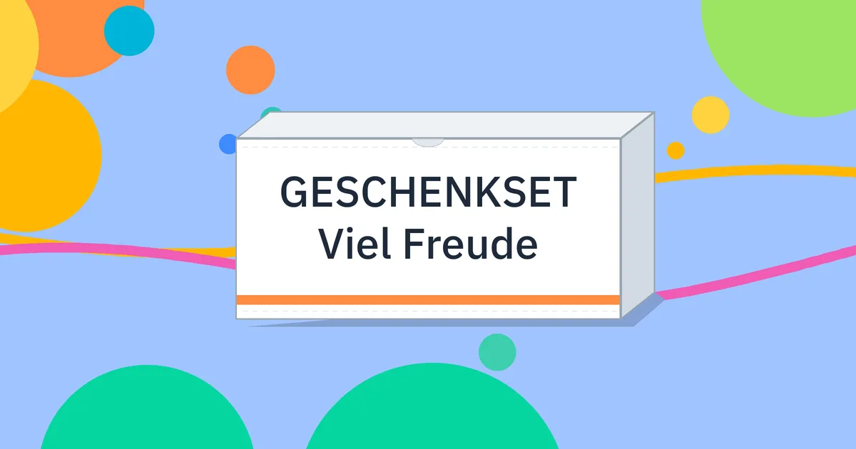 Symbolbild: Packung mit der Aufschrift GESCHENKSET Viel Freude (PZN 19754813) – Verfügbarkeit und Bezug in Apotheken in Frankfurt am Main
