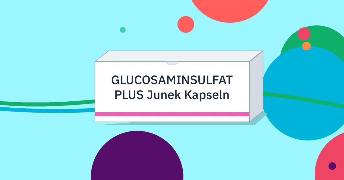 Symbolbild: Packung mit der Aufschrift GLUCOSAMINSULFAT PLUS Junek Kapseln (PZN 00137549) – Verfügbarkeit und Bezug in Apotheken in Frankfurt am Main