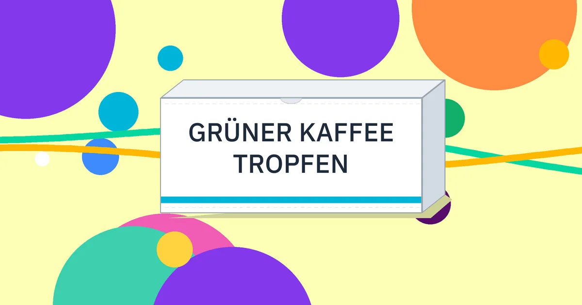 Symbolbild: Packung mit der Aufschrift GRÜNER KAFFEE TROPFEN (PZN 15230728) – Verfügbarkeit und Bezug in Apotheken in Frankfurt am Main