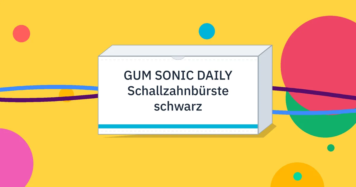 Symbolbild: Packung mit der Aufschrift GUM SONIC DAILY Schallzahnbürste schwarz (PZN 16140944) – Verfügbarkeit und Bezug in Apotheken in Frankfurt am Main