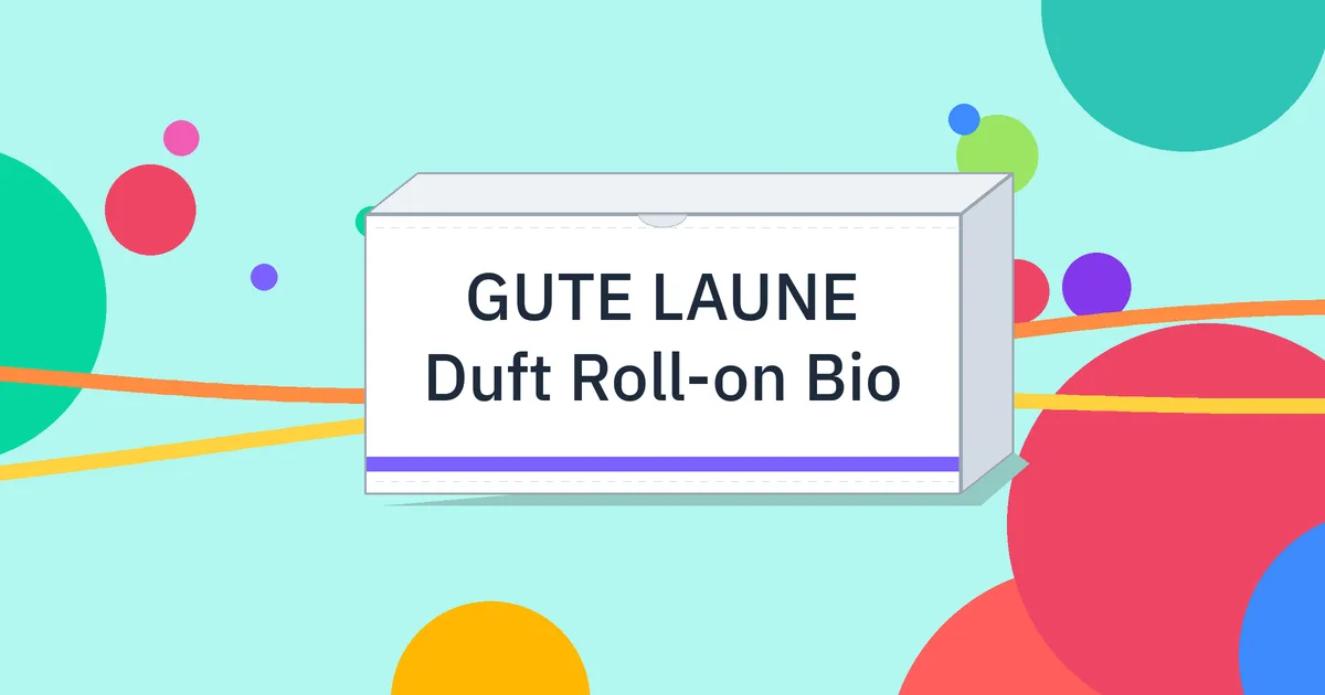Symbolbild: Packung mit der Aufschrift GUTE LAUNE Duft Roll-on Bio (PZN 15394571) – Verfügbarkeit und Bezug in Apotheken in Frankfurt am Main