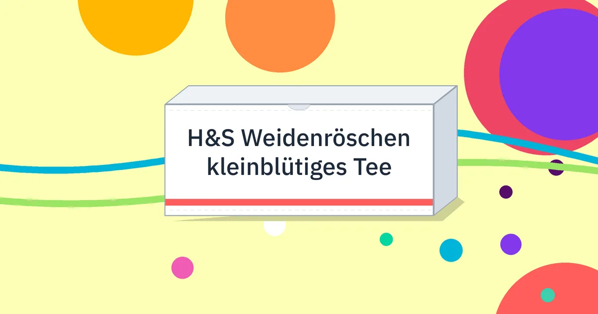 Symbolbild: Packung mit der Aufschrift H&S Weidenröschen kleinblütiges Tee (PZN 17396864) – Verfügbarkeit und Bezug in Apotheken in Frankfurt am Main