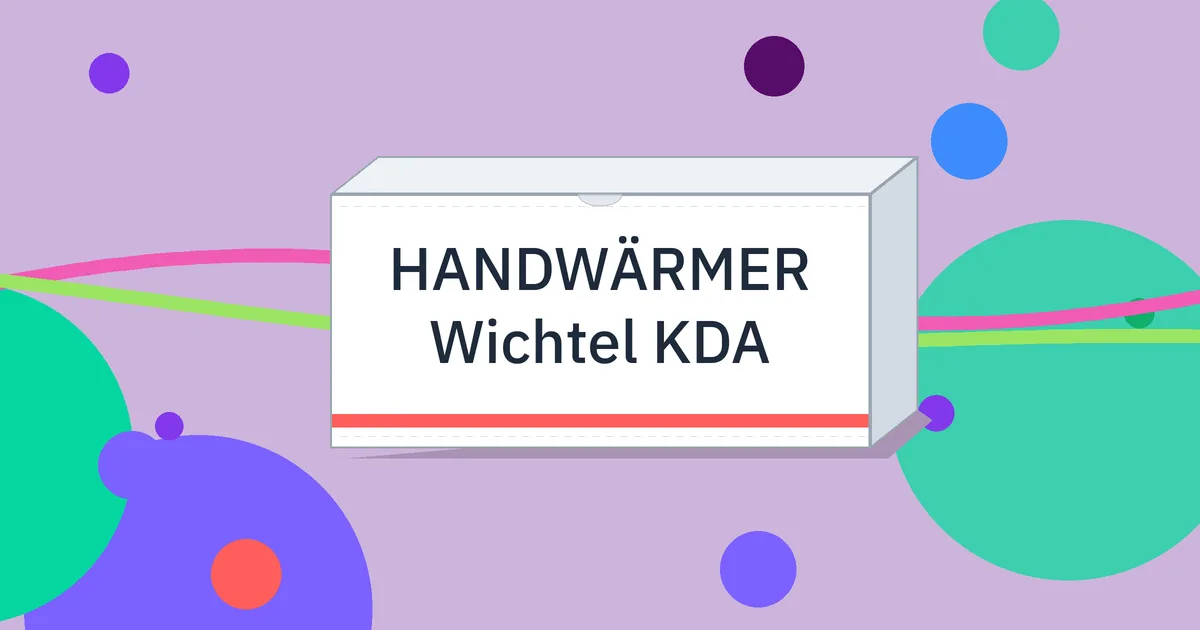 Symbolbild: Packung mit der Aufschrift HANDWÄRMER Wichtel KDA (PZN 18493776) – Verfügbarkeit und Bezug in Apotheken in Frankfurt am Main