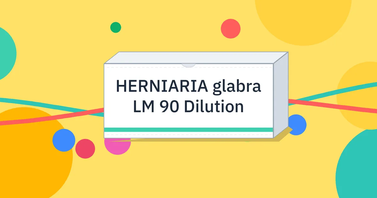 Symbolbild: Packung mit der Aufschrift HERNIARIA glabra LM 90 Dilution (PZN 13553309) – Verfügbarkeit und Bezug in Apotheken in Frankfurt am Main