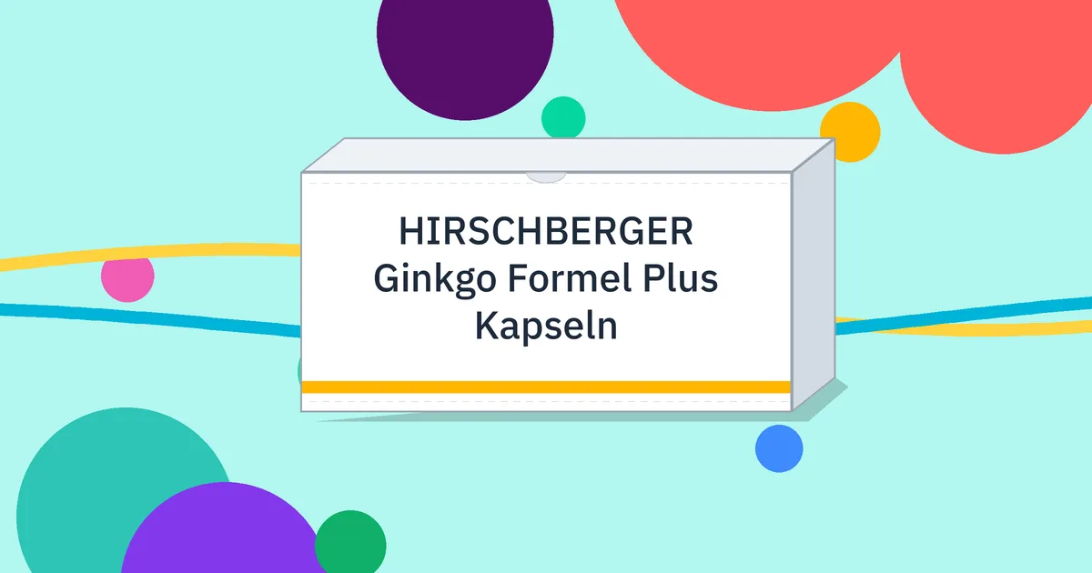 Symbolbild: Packung mit der Aufschrift HIRSCHBERGER Ginkgo Formel Plus Kapseln (PZN 00795519) – Verfügbarkeit und Bezug in Apotheken in Frankfurt am Main