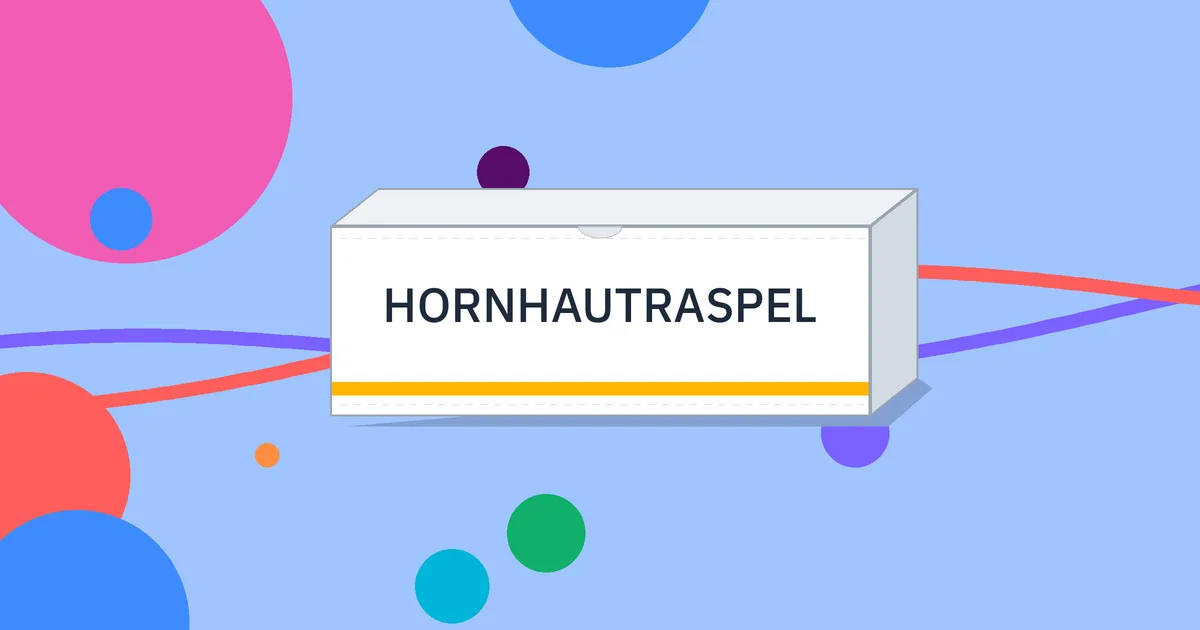 Symbolbild: Packung mit der Aufschrift HORNHAUTRASPEL (PZN 04838935) – Verfügbarkeit und Bezug in Apotheken in Frankfurt am Main