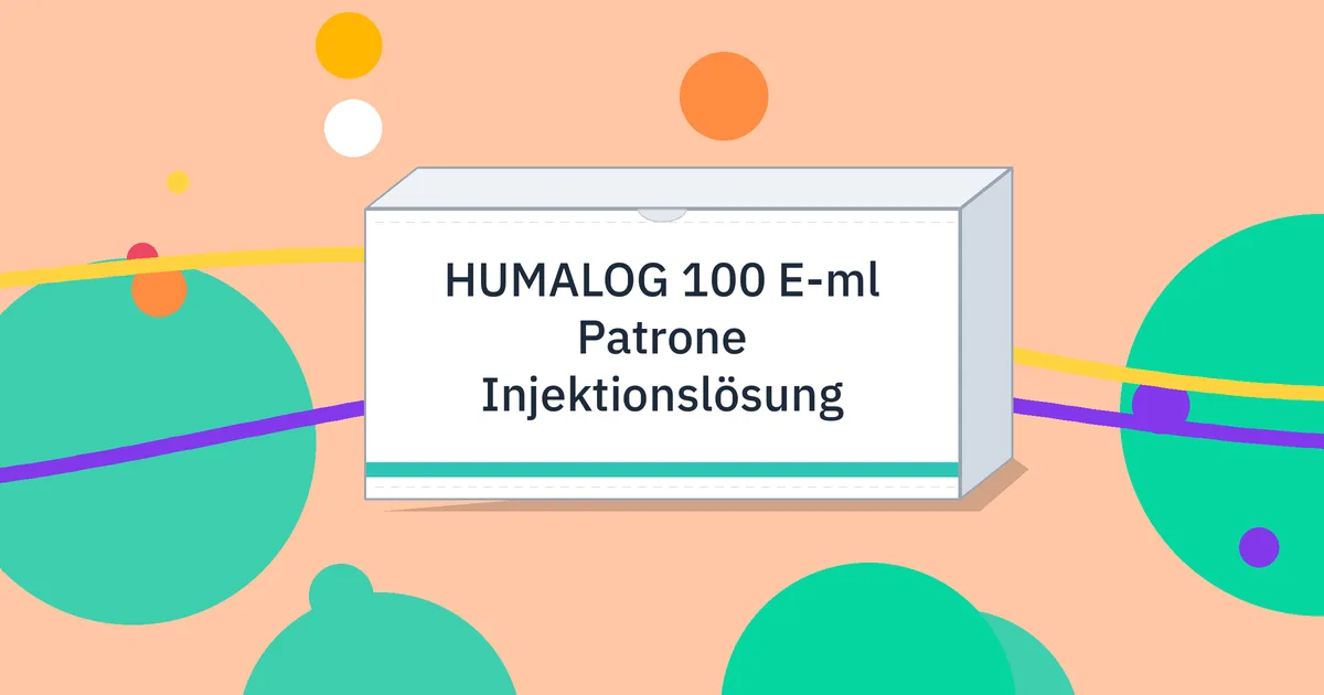 Symbolbild: Packung mit der Aufschrift HUMALOG 100 E-ml Patrone Injektionslösung (PZN 19344819) – Verfügbarkeit und Bezug in Apotheken in Frankfurt am Main