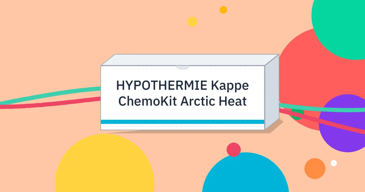 Symbolbild: Packung mit der Aufschrift HYPOTHERMIE Kappe ChemoKit Arctic Heat (PZN 20392226) – Verfügbarkeit und Bezug in Apotheken in Frankfurt am Main