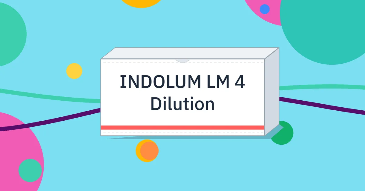 Symbolbild: Packung mit der Aufschrift INDOLUM LM 4 Dilution (PZN 13559909) – Verfügbarkeit und Bezug in Apotheken in Frankfurt am Main