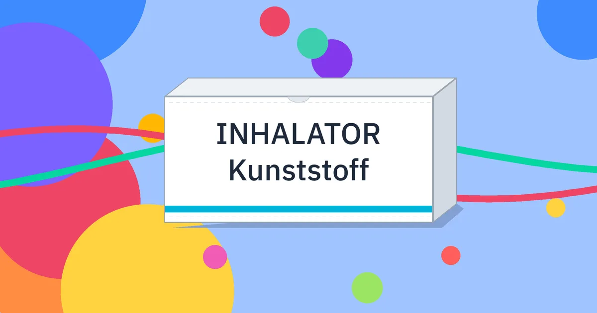 Symbolbild: Packung mit der Aufschrift INHALATOR Kunststoff (PZN 02819626) – Verfügbarkeit und Bezug in Apotheken in Frankfurt am Main