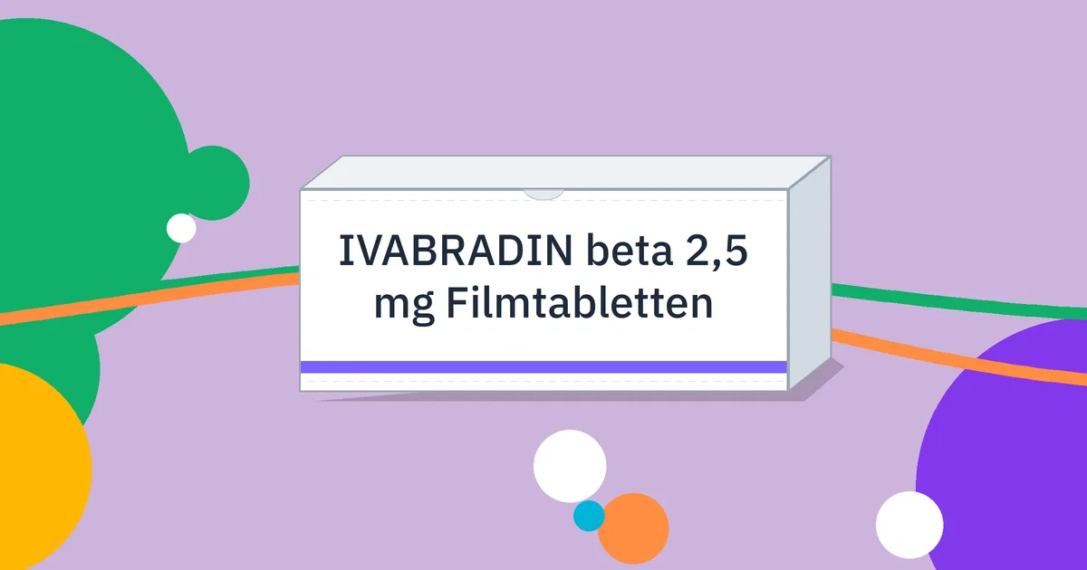 Symbolbild: Packung mit der Aufschrift IVABRADIN beta 2,5 mg Filmtabletten (PZN 00090049) – Verfügbarkeit und Bezug in Apotheken in Frankfurt am Main