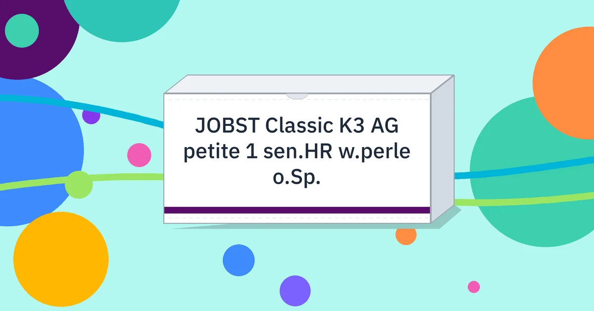 Symbolbild: Packung mit der Aufschrift JOBST Classic K3 AG petite 1 sen.HR w.perle o.Sp. (PZN 17956524) – Verfügbarkeit und Bezug in Apotheken in Frankfurt am Main