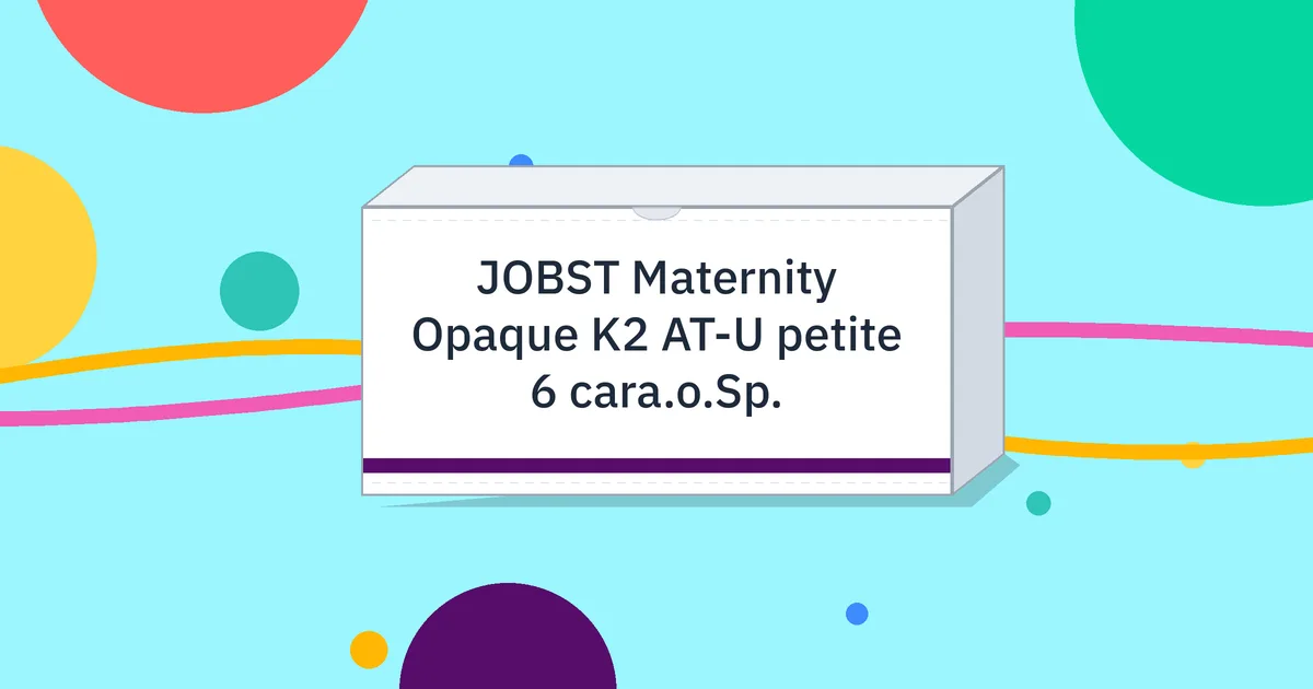 Symbolbild: Packung mit der Aufschrift JOBST Maternity Opaque K2 AT-U petite 6 cara.o.Sp. (PZN 15851838) – Verfügbarkeit und Bezug in Apotheken in Frankfurt am Main