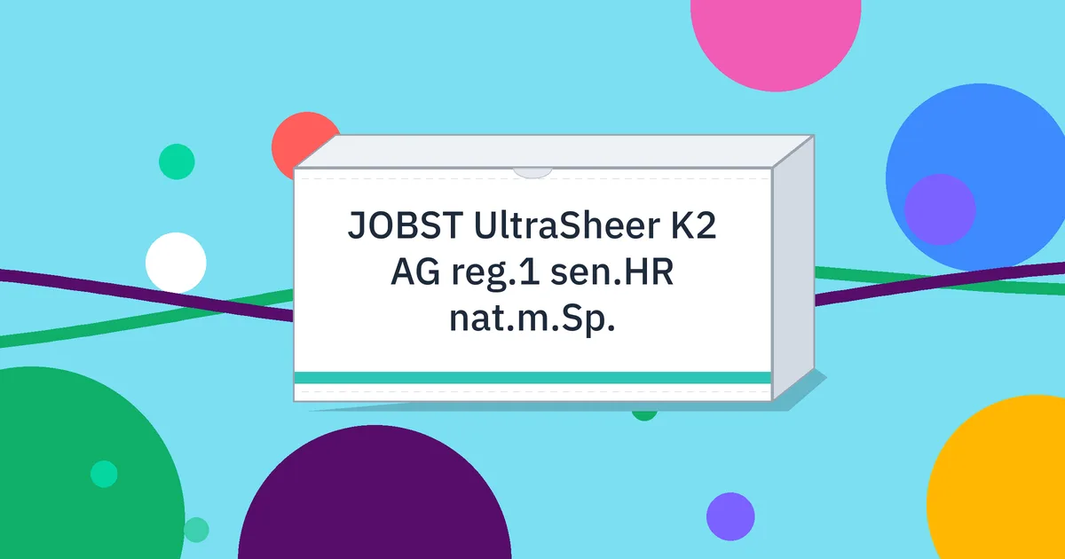 Symbolbild: Packung mit der Aufschrift JOBST UltraSheer K2 AG reg.1 sen.HR nat.m.Sp. (PZN 11262217) – Verfügbarkeit und Bezug in Apotheken in Frankfurt am Main