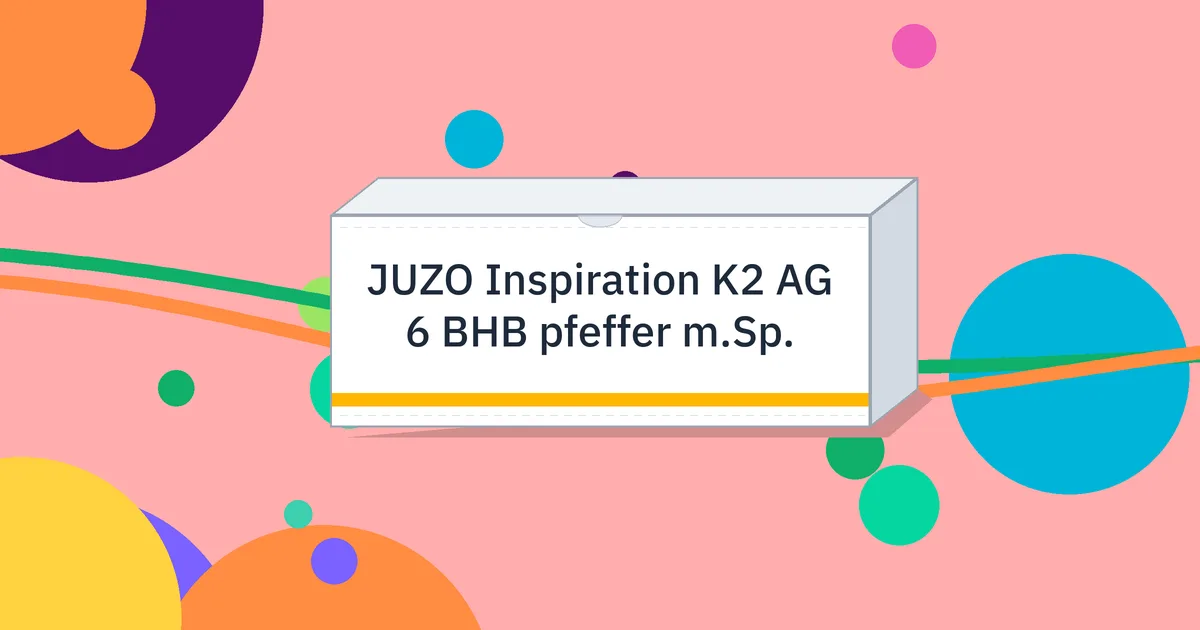 Symbolbild: Packung mit der Aufschrift JUZO Inspiration K2 AG 6 BHB pfeffer m.Sp. (PZN 14832678) – Verfügbarkeit und Bezug in Apotheken in Frankfurt am Main