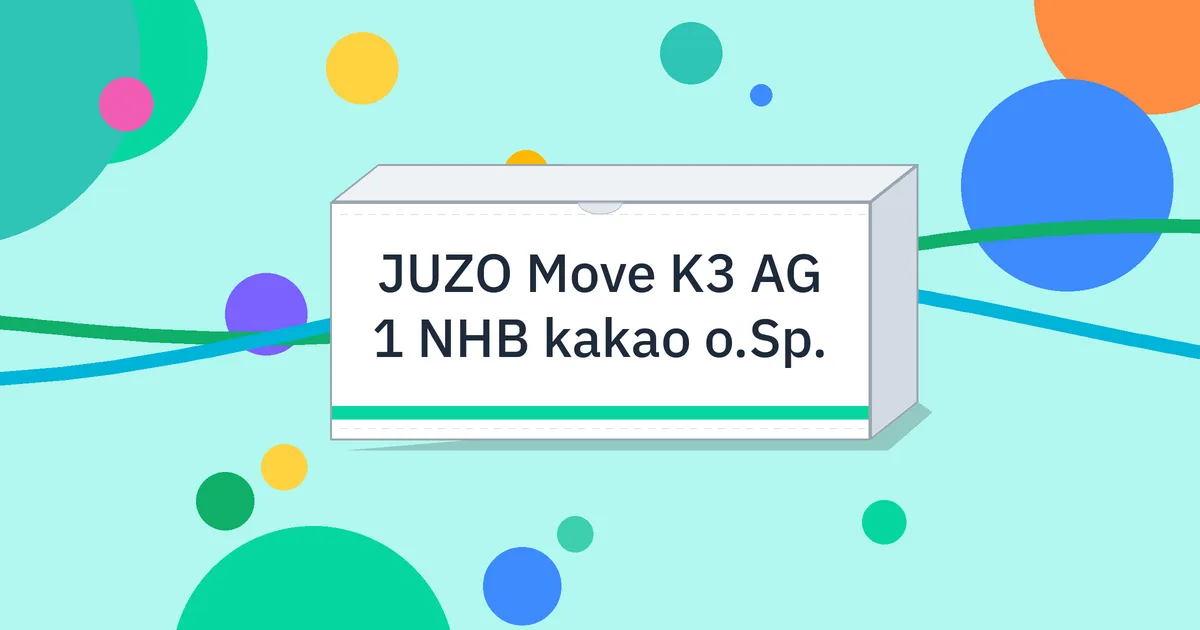 Symbolbild: Packung mit der Aufschrift JUZO Move K3 AG 1 NHB kakao o.Sp. (PZN 18589111) – Verfügbarkeit und Bezug in Apotheken in Frankfurt am Main