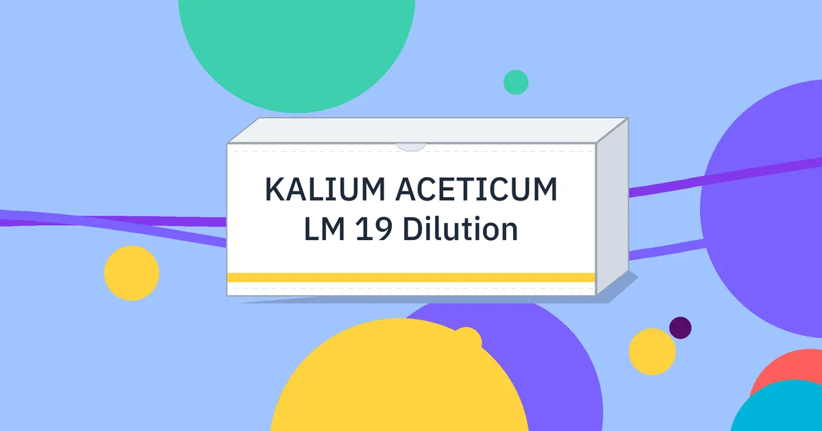 Symbolbild: Packung mit der Aufschrift KALIUM ACETICUM LM 19 Dilution (PZN 12916678) – Verfügbarkeit und Bezug in Apotheken in Frankfurt am Main